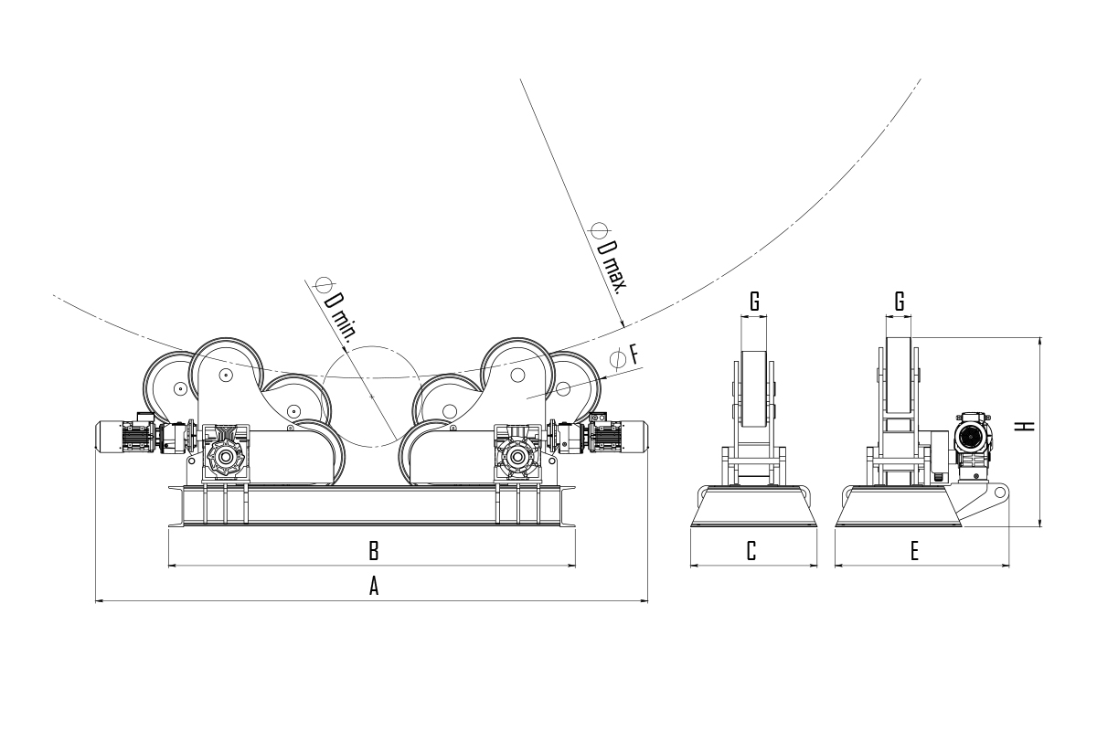 Conventional Welding Rotator BSR – B-Mak Machinery